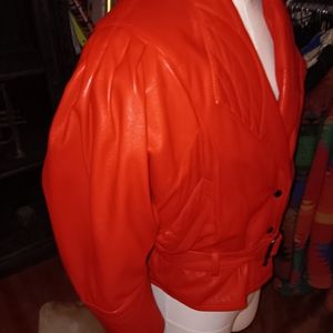 leather | Jackets & Coats | Vintage 8s Red Leather Jacket | Poshmark